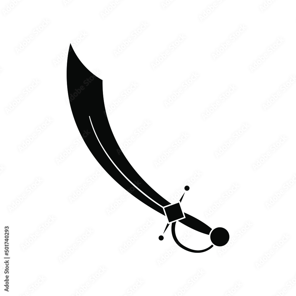Sword icon vector set. saber illustration sign collection. weapon ...