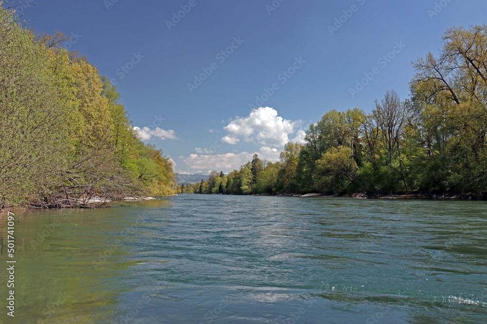 Aare bei Belp, Bern, Schweiz Stock Photo | Adobe Stock
