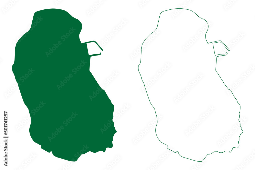 Robben Island (Republic of South Africa, RSA, Table Bay) map vector ...