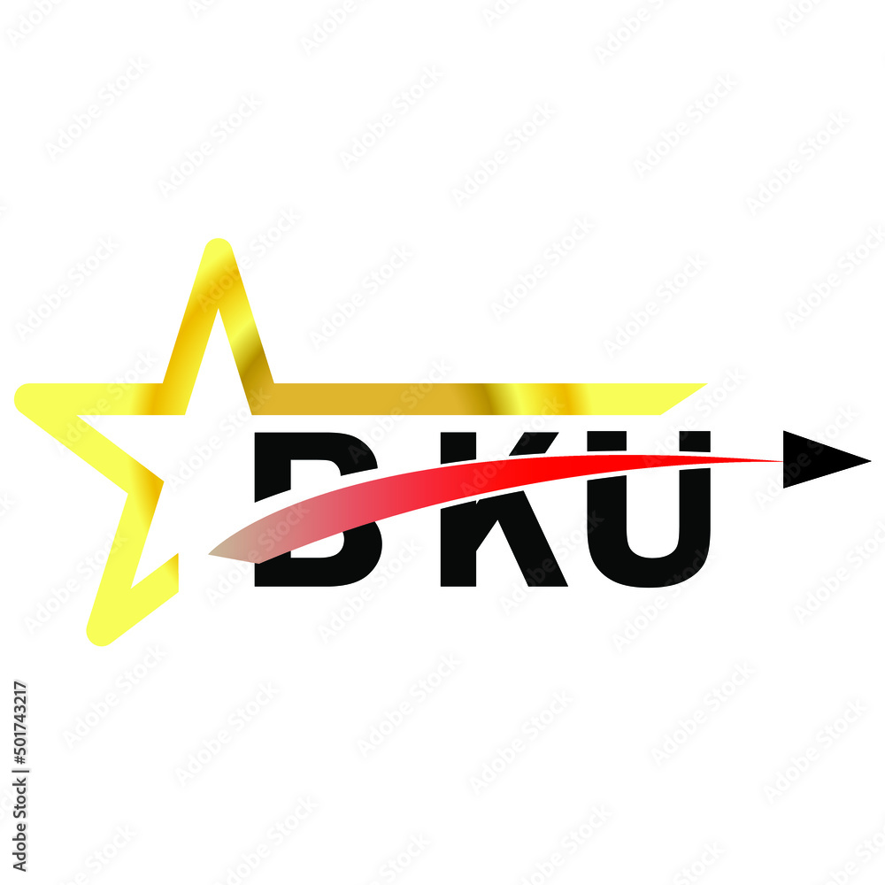 BKU letter logo design. BKU creative letter logo. simple and modern ...