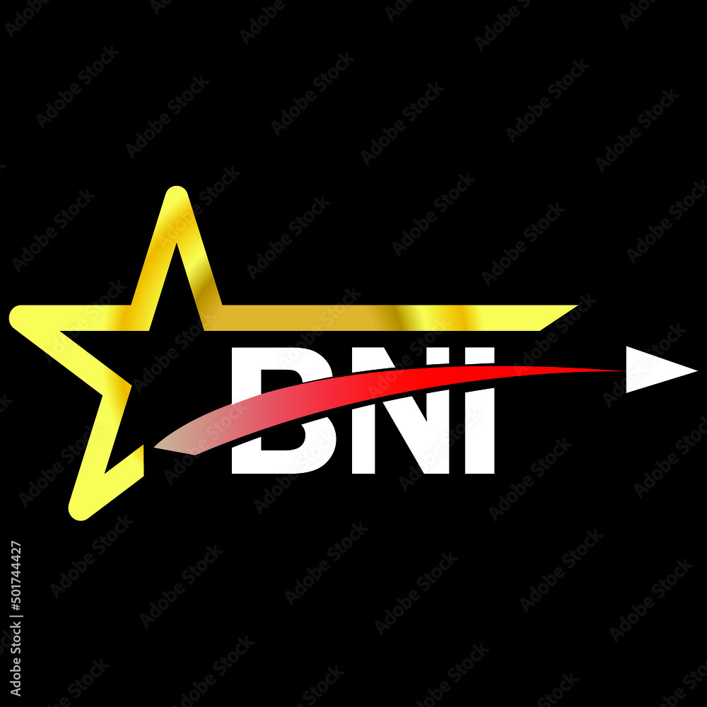 BNI letter logo design. BNI creative letter logo. simple and modern ...