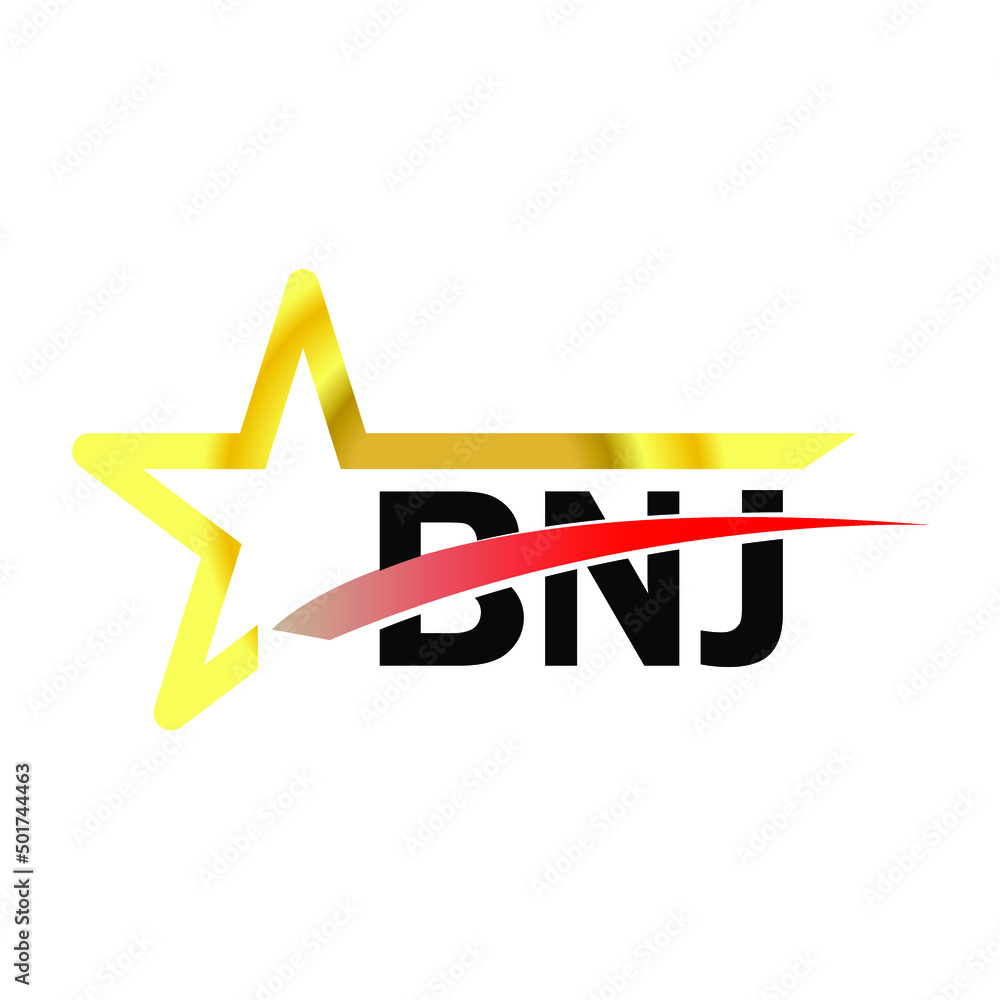 BNJ letter logo design. BNJ creative letter logo. simple and modern ...