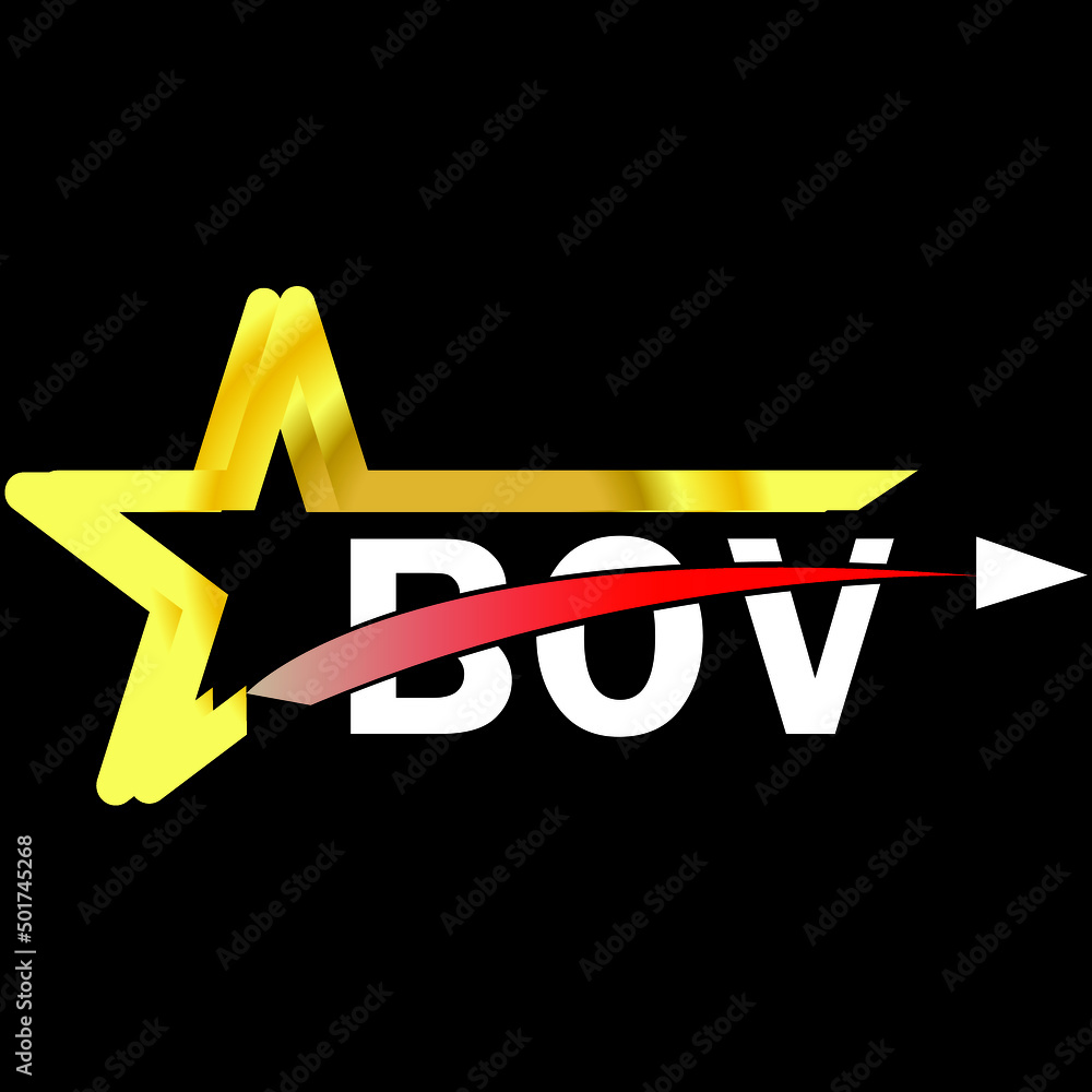 BOV letter logo design. BOV creative letter logo. simple and modern ...