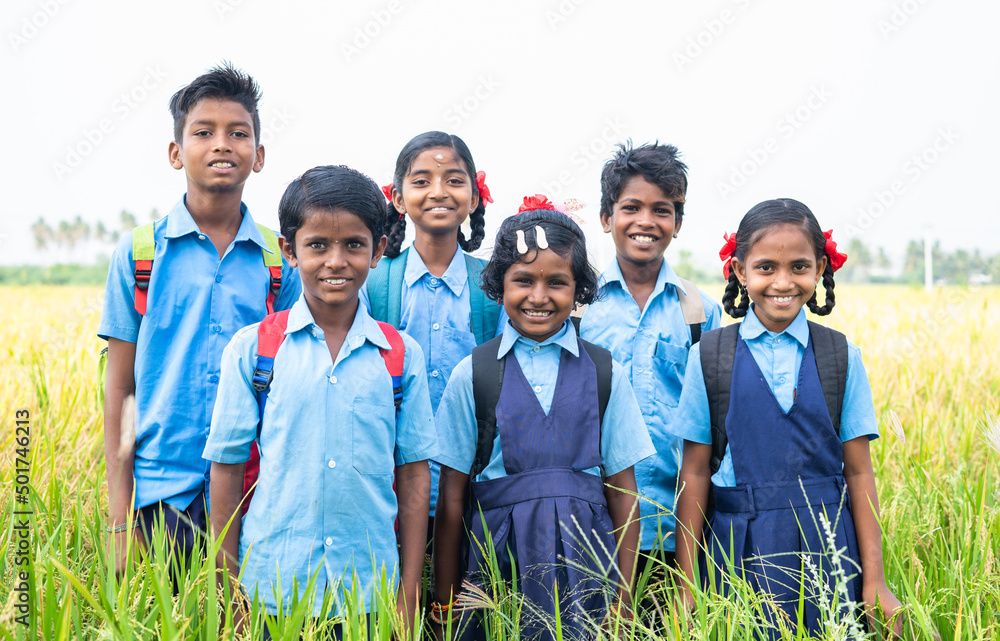 Happy Middle School Children