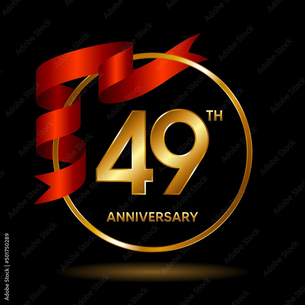 49th Anniversary logo. Anniversary celebration template design with ...