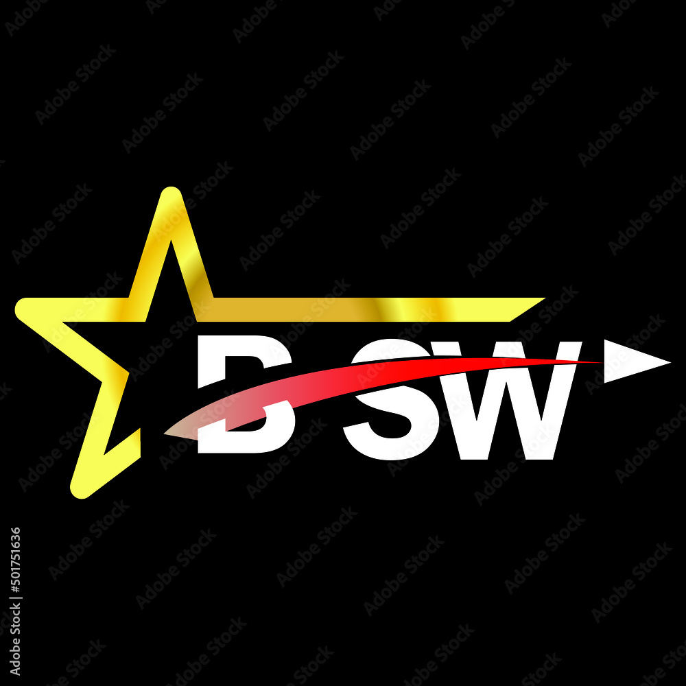 BSW letter logo design. BSW creative letter logo. simple and modern ...