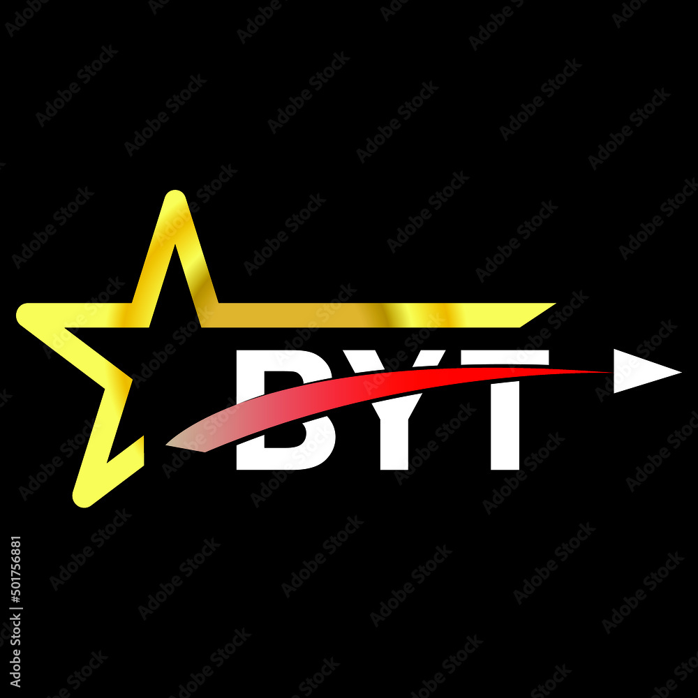 BYT letter logo design. BYT creative letter logo. BYT alphabet letter ...