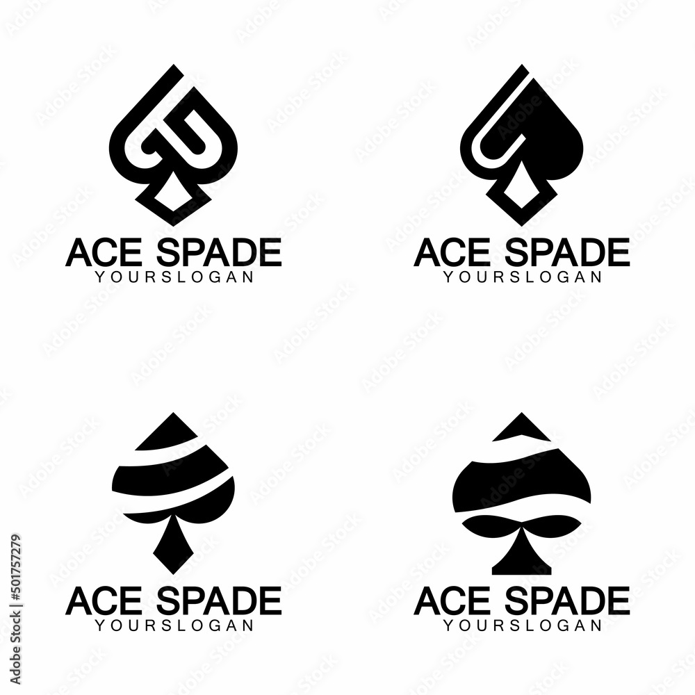 Ace of Spades icon logo design. Flat related icon for web and mobile ...