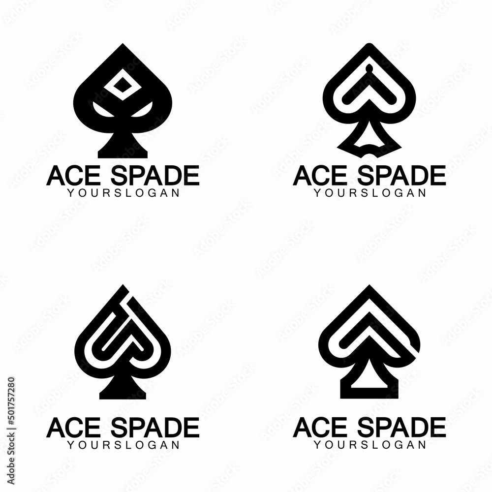 Ace of Spades icon logo design. Flat related icon for web and mobile ...
