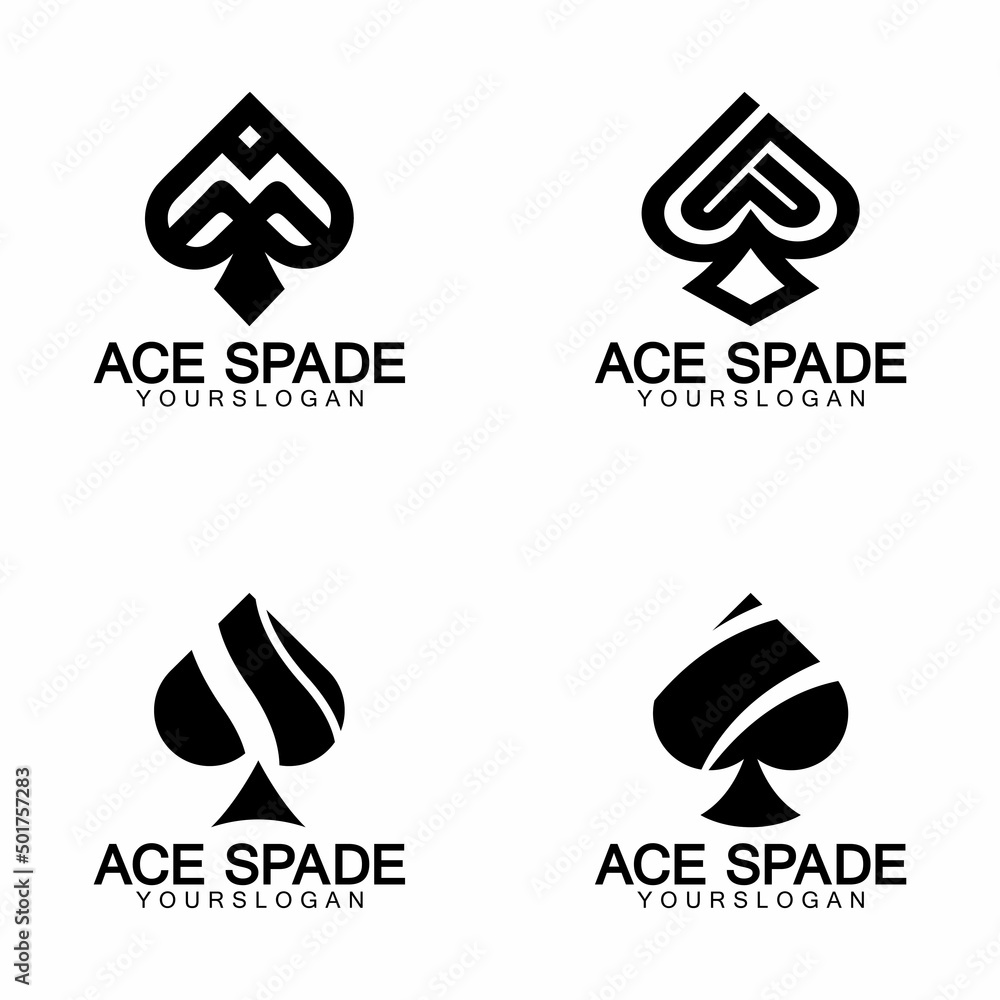 Ace of Spades icon logo design. Flat related icon for web and mobile ...