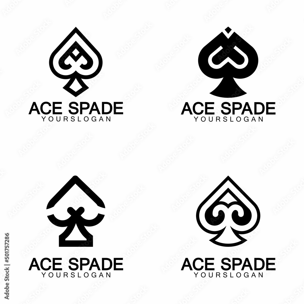 Ace of Spades icon logo design. Flat related icon for web and mobile ...