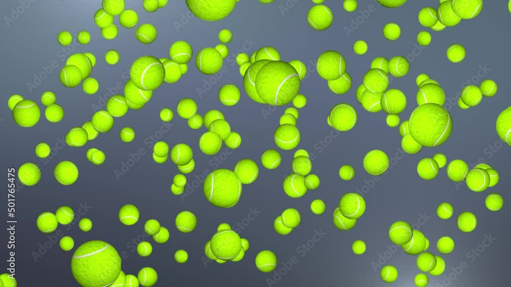 4K 3D Spinning and tracking Tennis ball. Ball games and sport. tennis ...