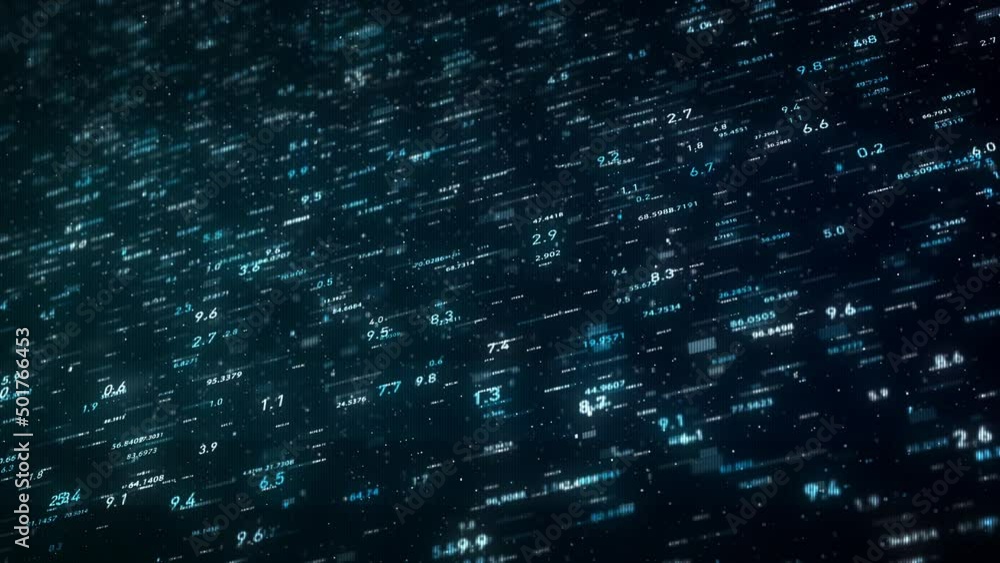 Big Data Digital Business Hitech Background/ 4k animation of an ...