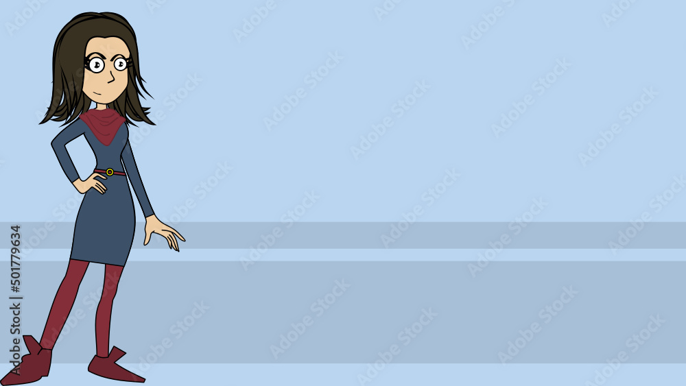 pretty fashion model girl cartoon background in vector format Stock ...