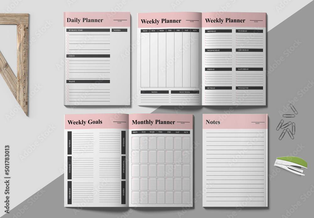 Personal Planner Layout Stock Template | Adobe Stock