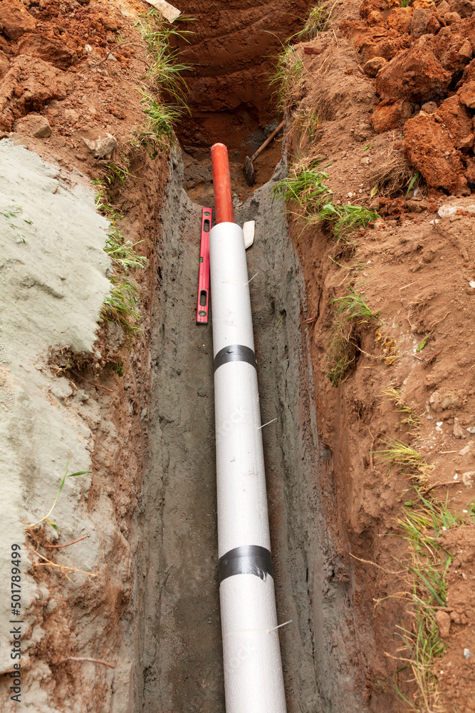 Installation of water main, sanitary sewer, storm drain systems ...