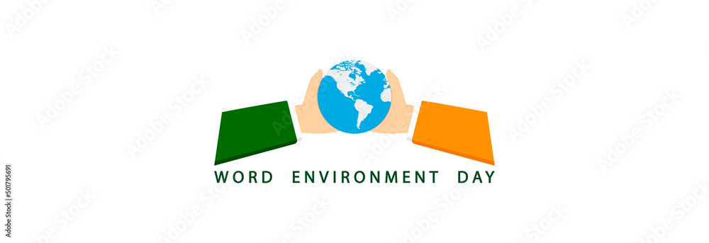 Hands hold the ground, World Environment Day. Stock Vector | Adobe Stock
