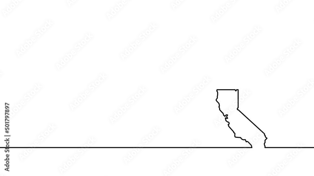 California Map Animation | 2D Animated State Border | United States ...