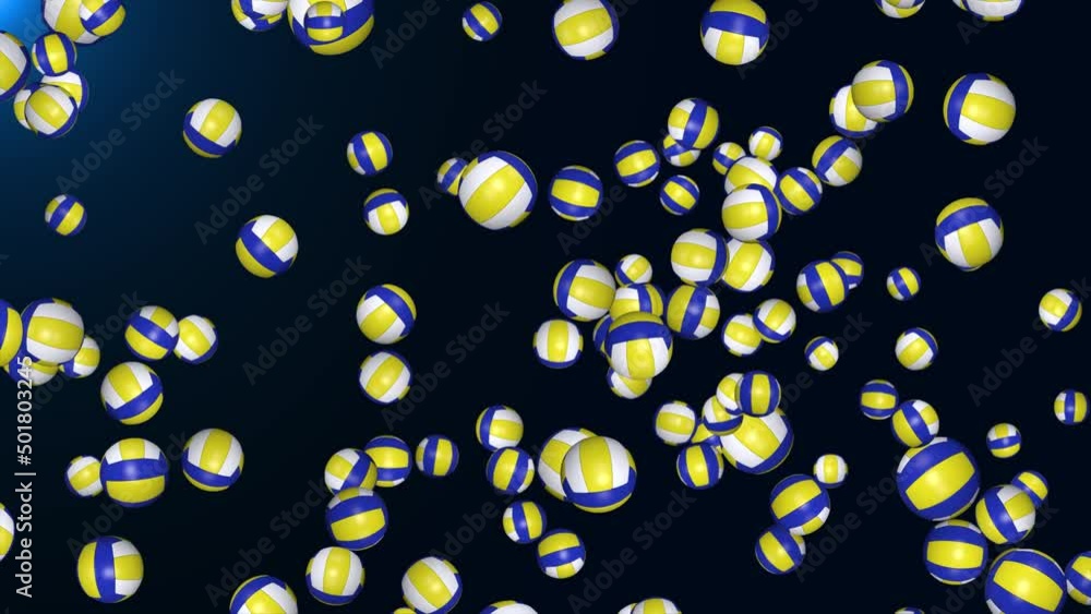 Vidéo Stock 3D animation volleyball ball rotating on green screen ...