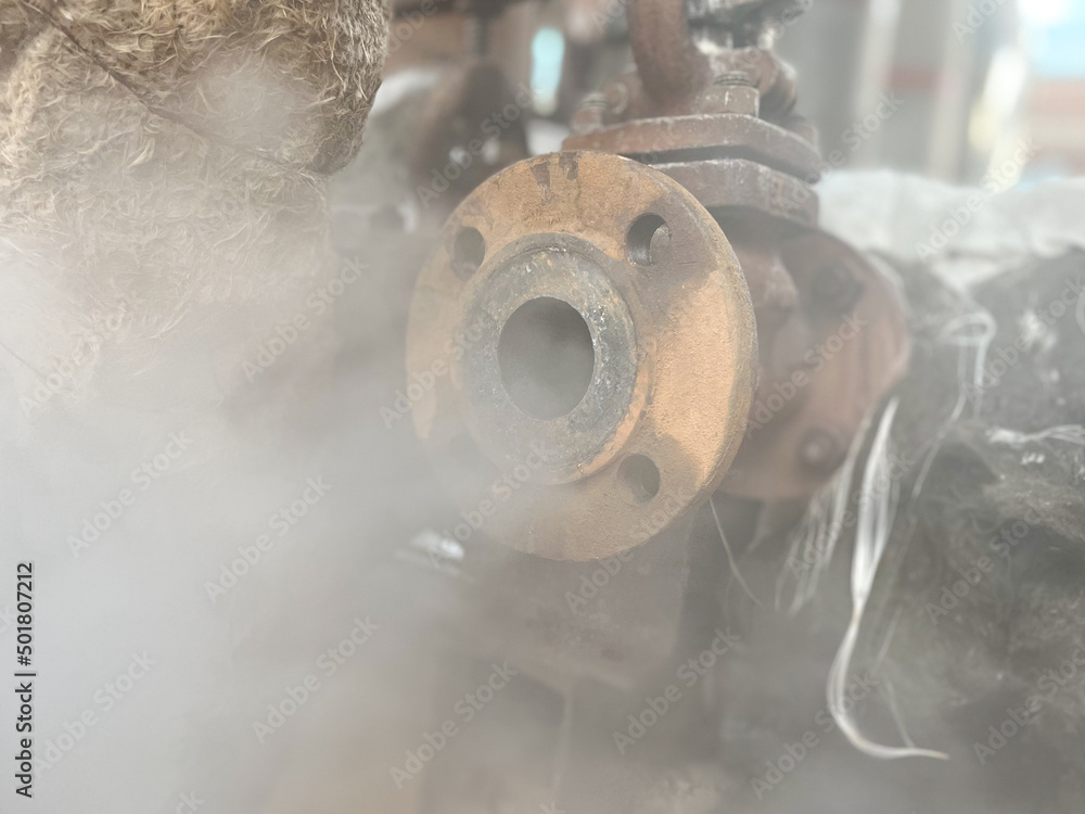 Steam drain valve on the pipeline for the discharge of condensed steam ...