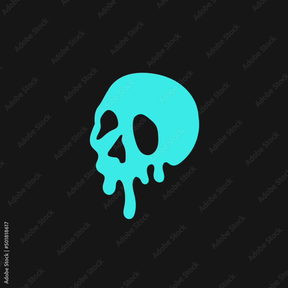 Dripping Skull SVG, Skulls Vector, Paint, Embroidery design. Download ...