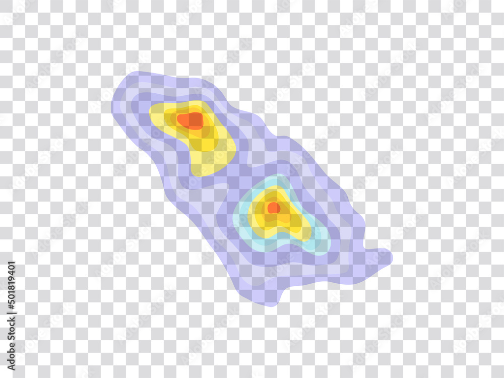 Vetor de Vector graphic of infrared rays with hot spots spectrum on ...