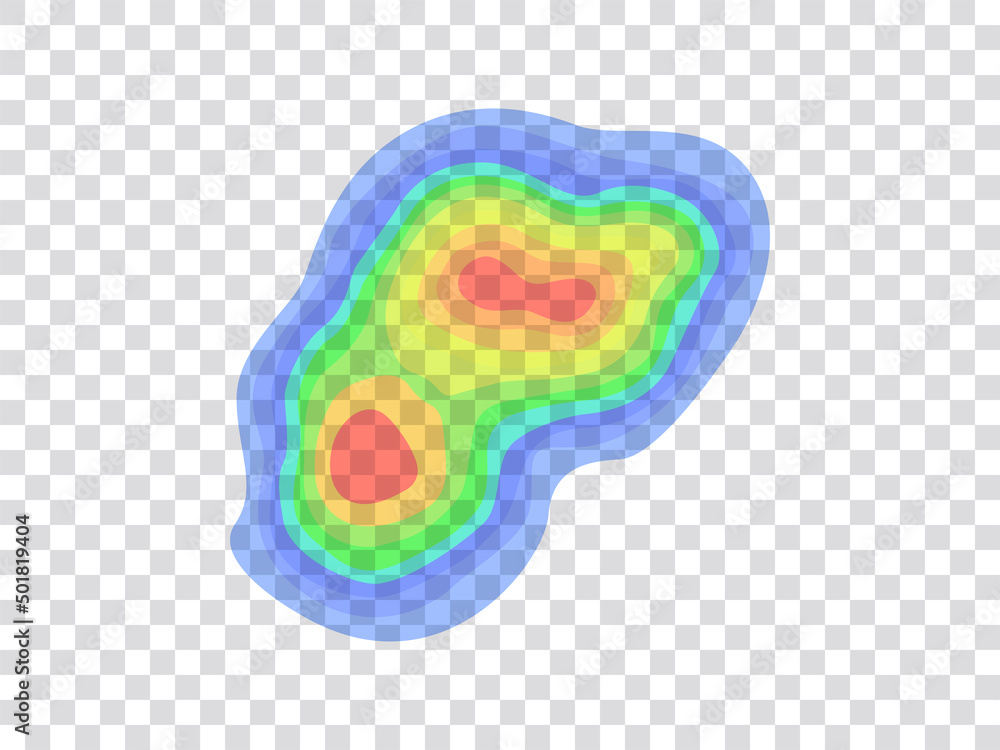 Vector graphic of infrared rays with hot spots spectrum on transparent ...