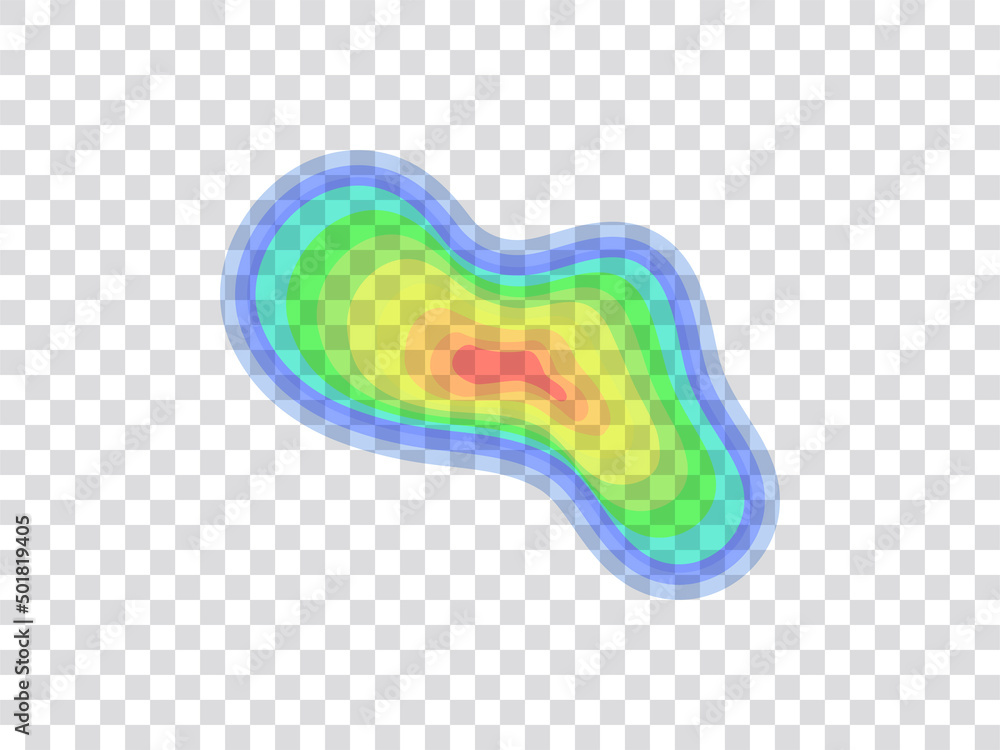 Vector graphic of infrared rays with hot spots spectrum on transparent ...