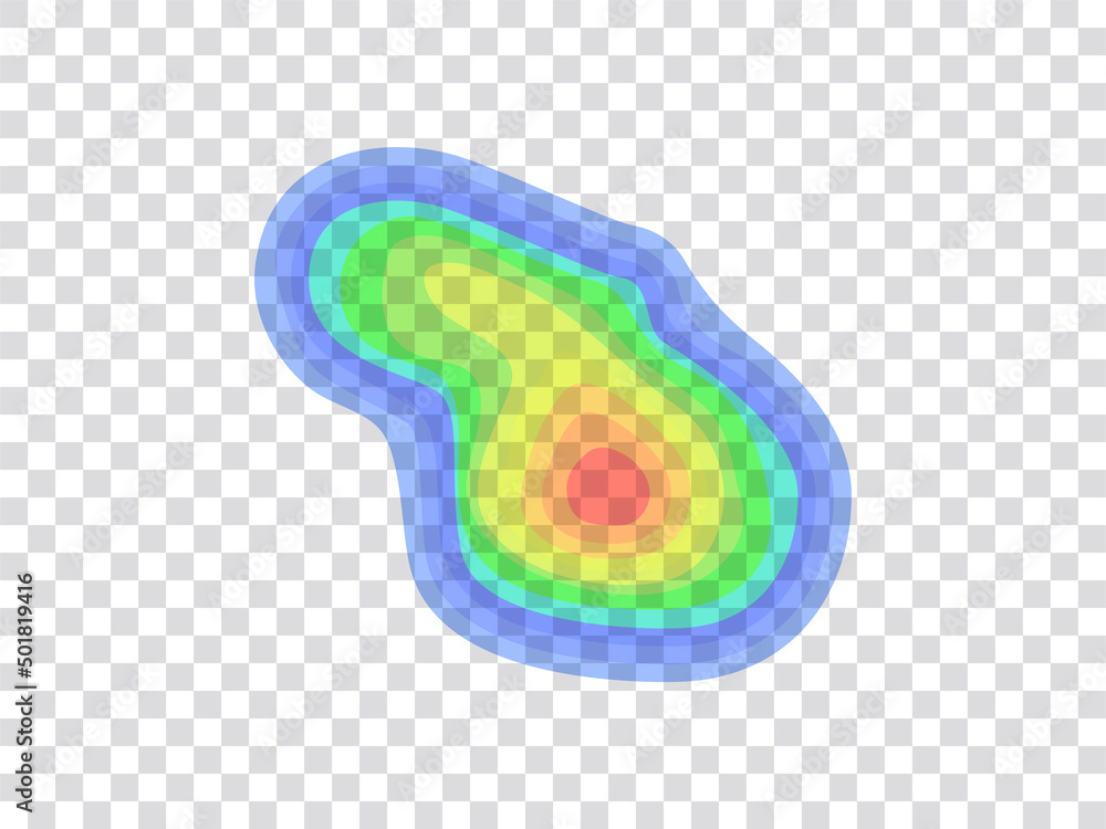 Vector graphic of infrared rays with hot spots spectrum on transparent ...