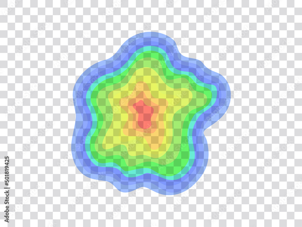 Vector graphic of infrared rays with hot spots spectrum on transparent ...