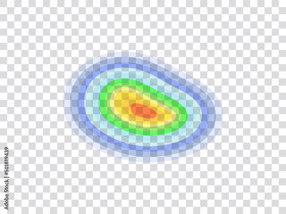 infrared rays with hot spots spectrum on transparent background ...