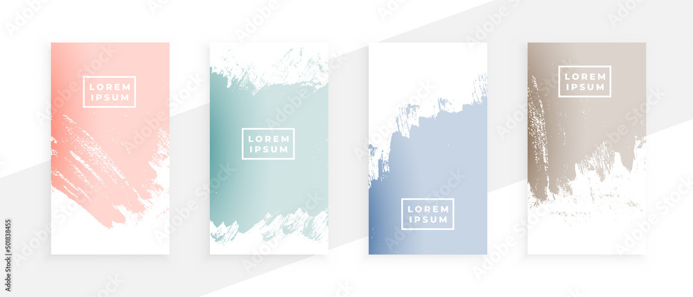 elegant pastel colors grunge banners set Stock Vector | Adobe Stock