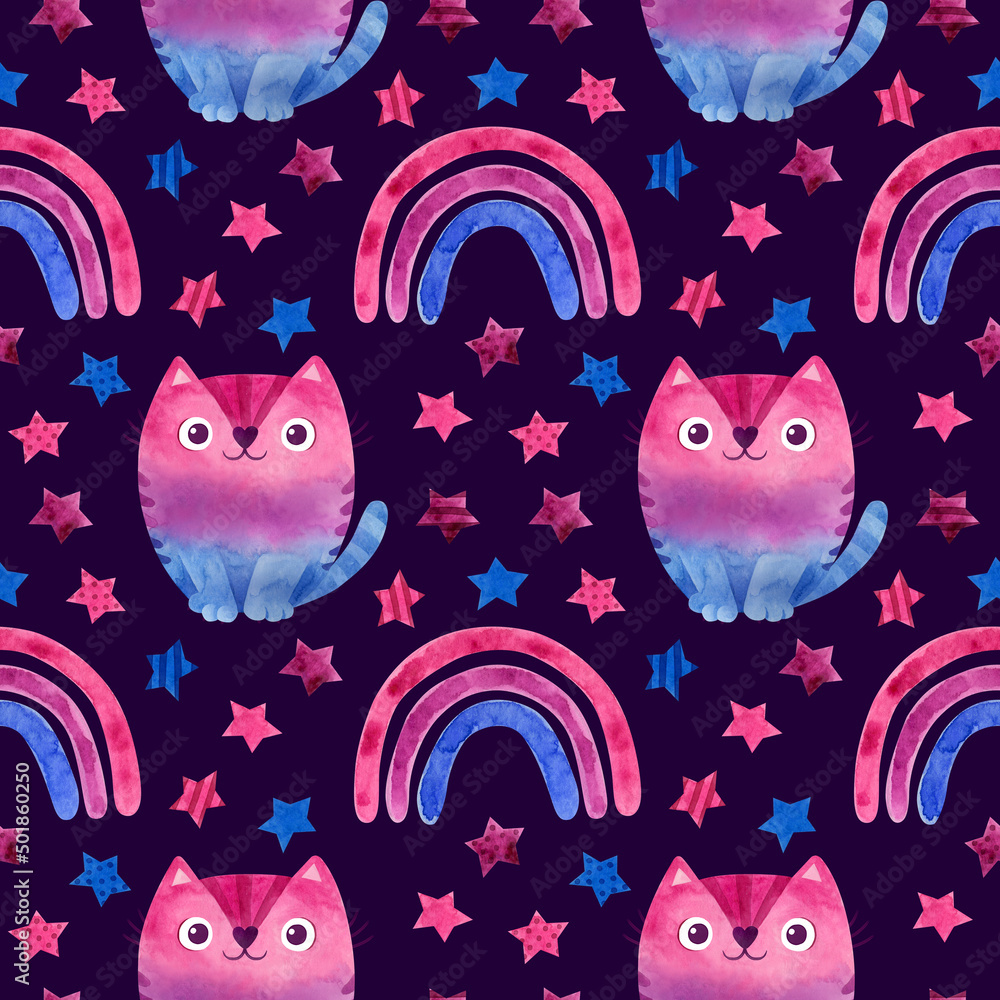Bisexual Pride Seamless Pattern Lgbt Art Rainbow Clipart For Bisex Stickers Posters Cards