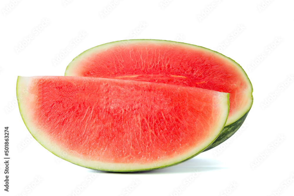 Watermelon Sonya Plus, which is cut in half, can see the red meat, fine ...