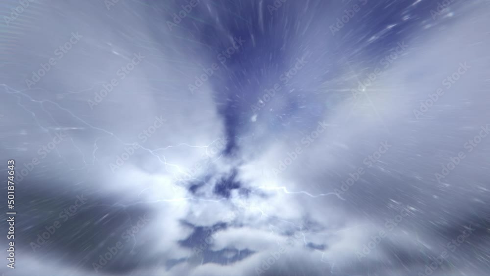 徐々に強まったのち収まる雷と雨/昼 Stock Video | Adobe Stock