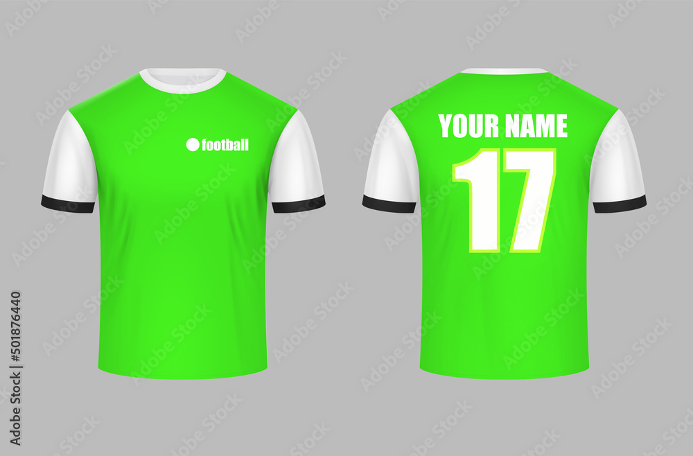 Sport Uniform Mockup Realistic Set Stock Vector | Adobe Stock