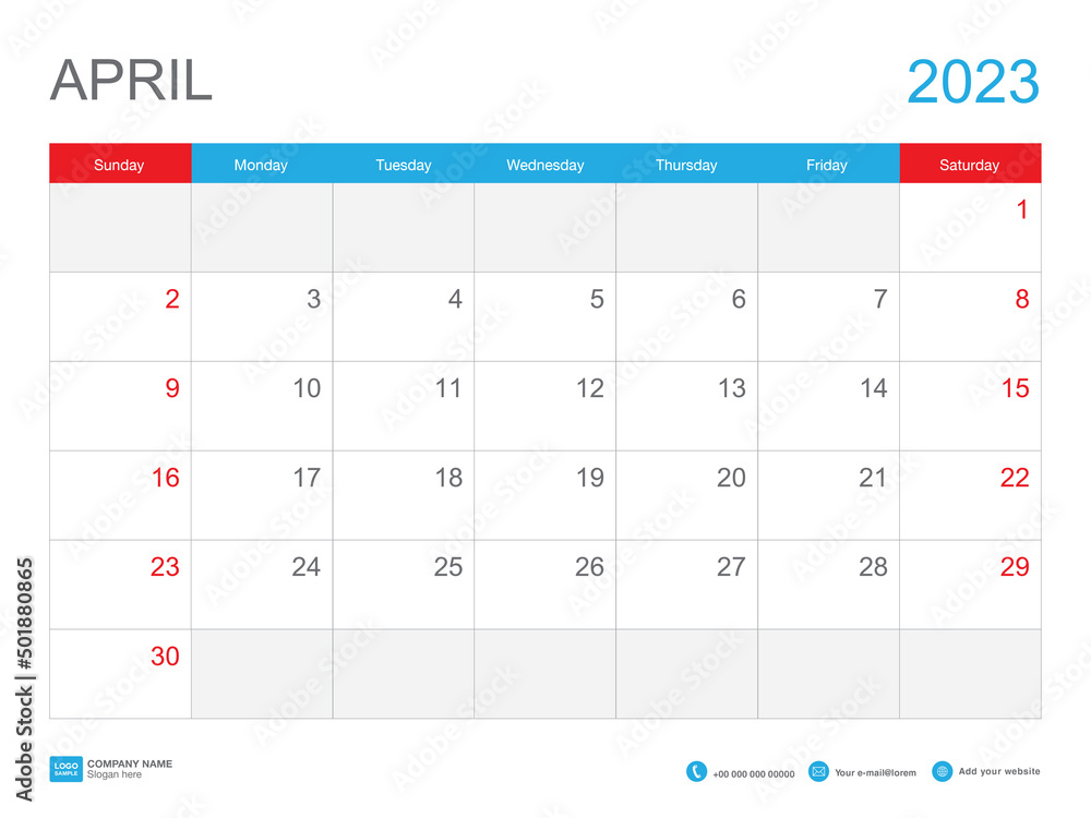 April 2023 template-Calendar 2023 design , Desk Calendar 2023 template ...