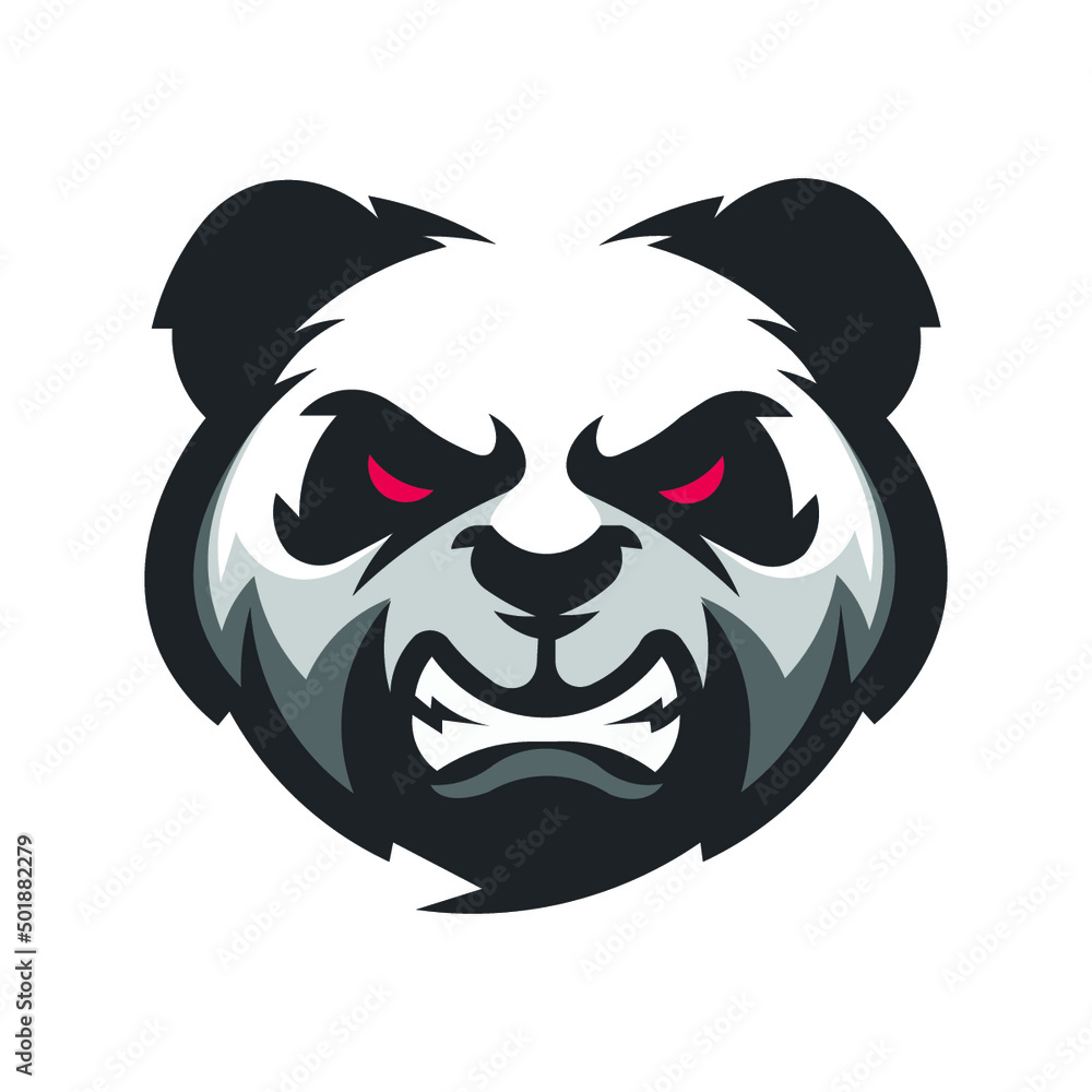 panda logo poster flyer or t shirt template design Stock Vector | Adobe ...