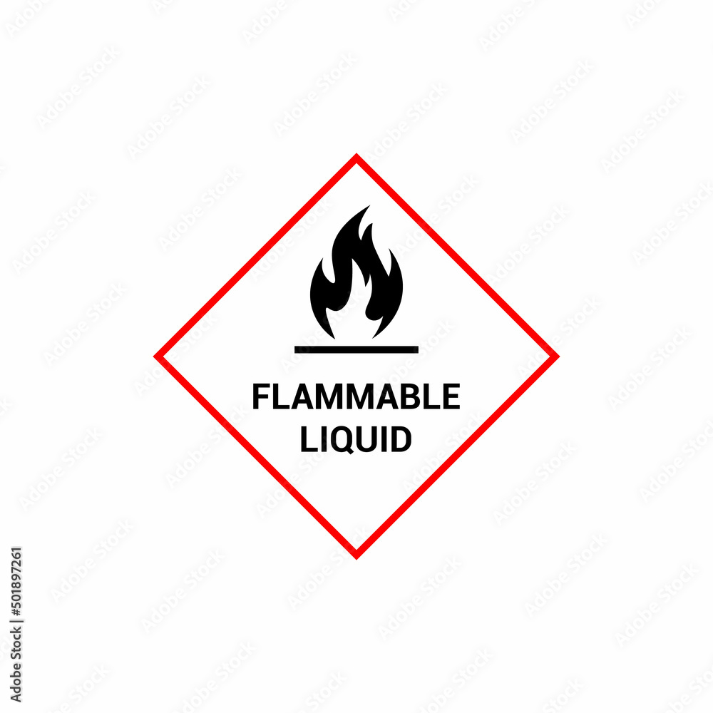 Flammable Liquid Symbol Sign. vector illustration Stock Vector | Adobe ...