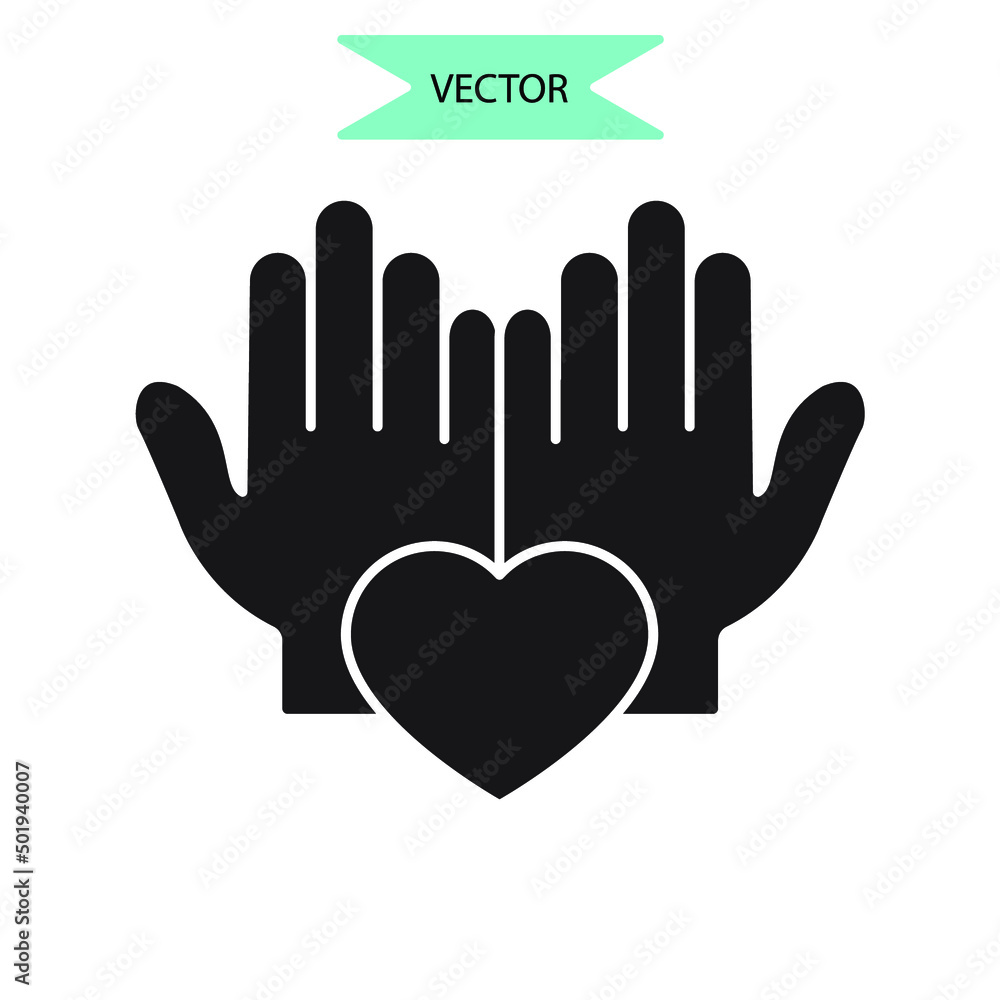 philanthropist icons symbol vector elements for infographic web Stock ...