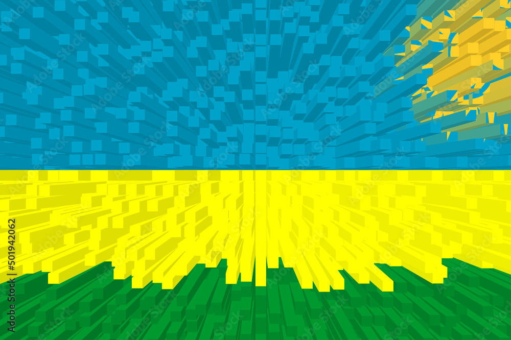 Flag of Rwanda . RW patriotism banner. Rwanda national symbol. State ...