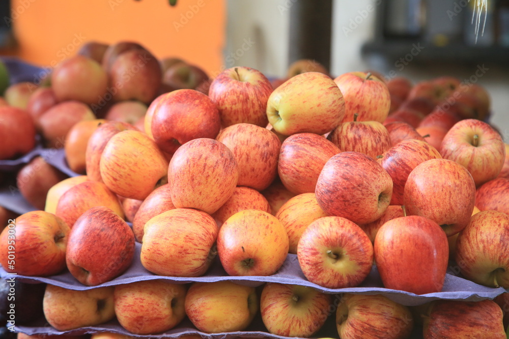 salvador, bahia, brazil - april 30, 2022: red apple for sale on display ...