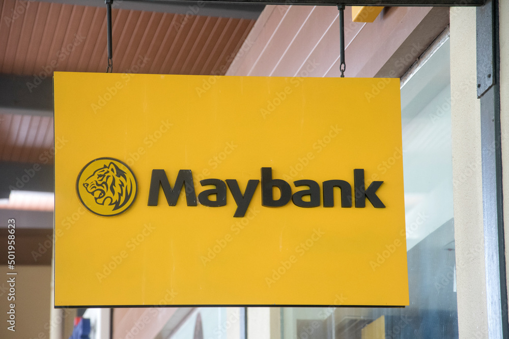 Maybank store exterior and sign at Johor Premium Outlet, Malaysia Stock ...