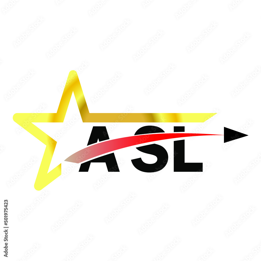 ASL letter logo design. ASL creative letter logo. simple and modern ...
