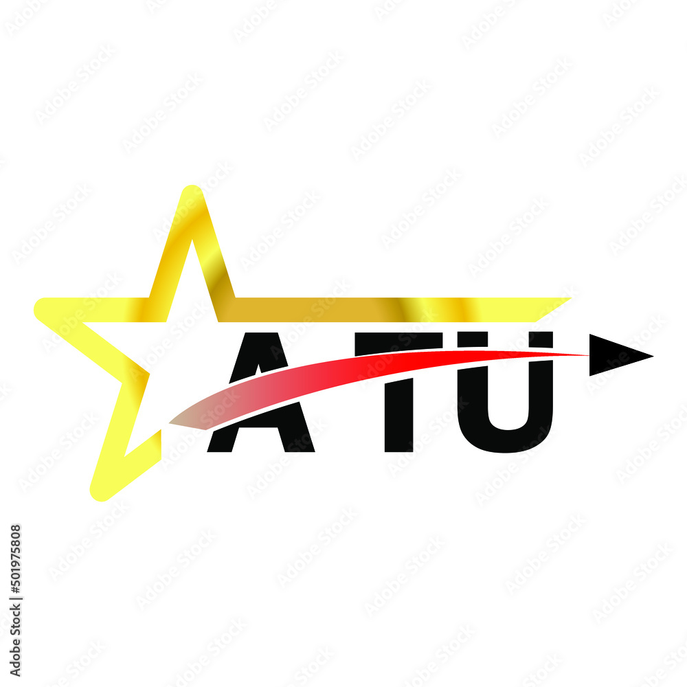 ATU letter logo design. ATU creative letter logo. simple and modern ...