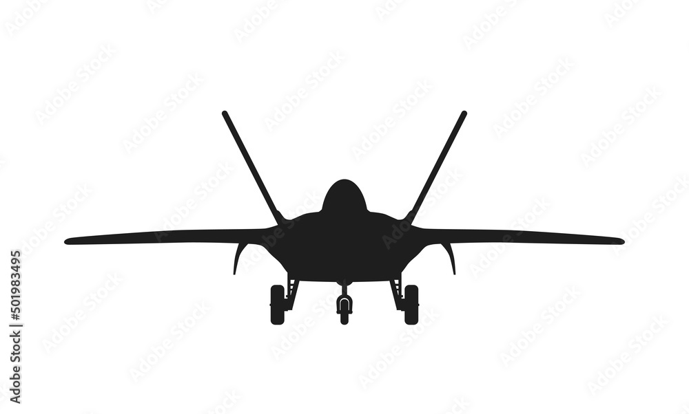 f-22 raptor fighter jet front view. us us air force symbol. isolated ...