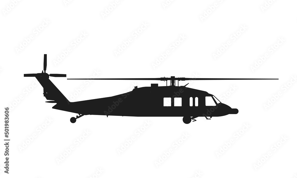 sikorsky uh-60 black hawk helicopter. us air force symbol. vector image ...
