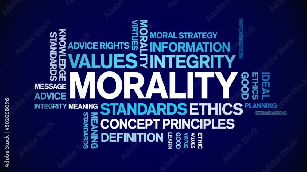 Morality animated tag word cloud;text design animation kinetic ...