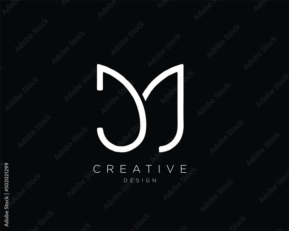 JM Logo Design , Initial Based JM Monogram Stock Vector | Adobe Stock