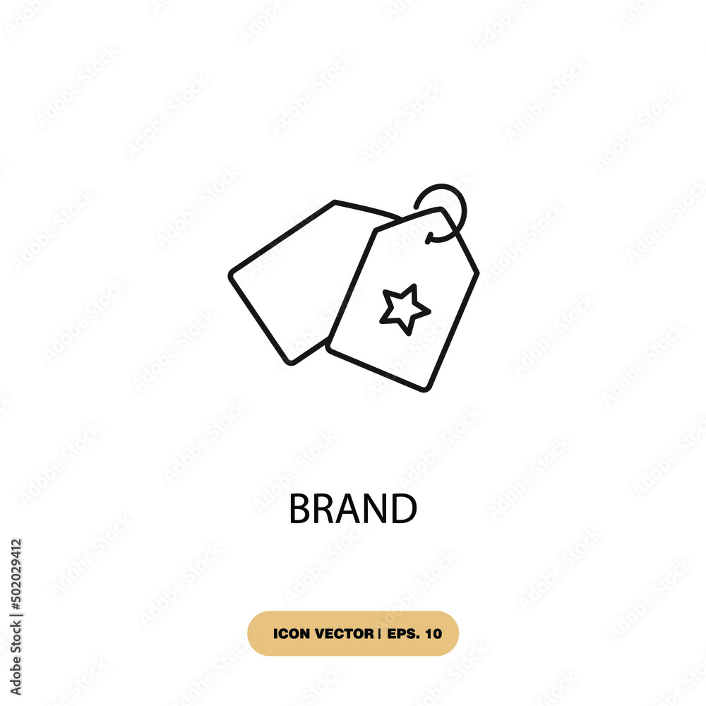 brand icons symbol vector elements for infographic web Stock Vector ...